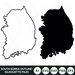 South Korea SVG South Korea Cut Files South Korea Outline SVG South ...