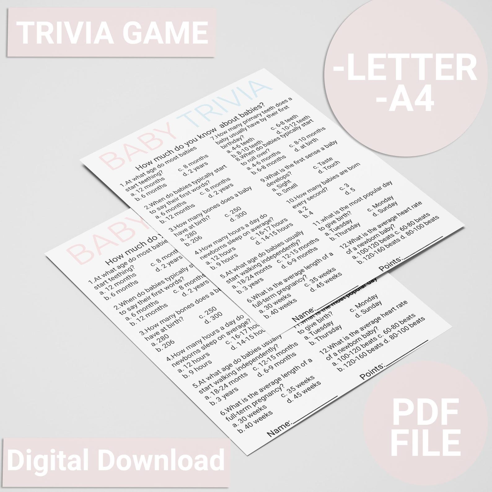 TV Sitcom Trivia Game | Printable Sitcom Trivia | Television Trivia ...