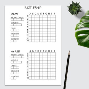 Printable Battleship Game | Battleship Game | Battleship Board Game ...