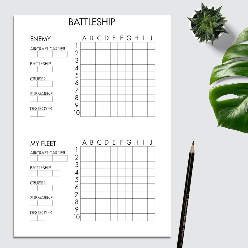 Printable Battleship Game | Battleship Game | Battleship Board Game ...