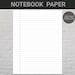 Printable Lined Paper | Ruled Notebook Paper | Lined Notebook | School ...