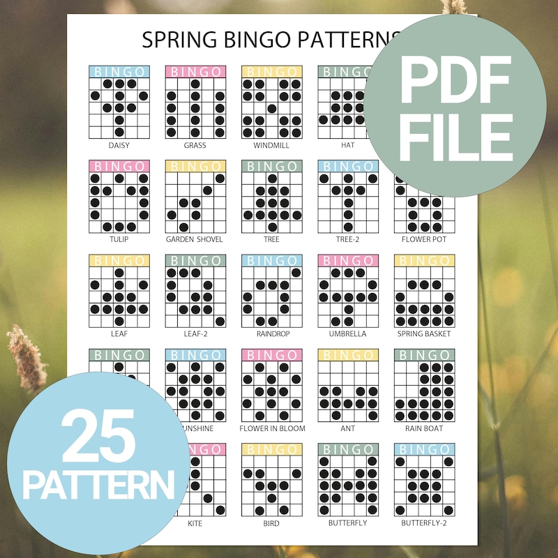 Coloring Spring Bingo - Etsy