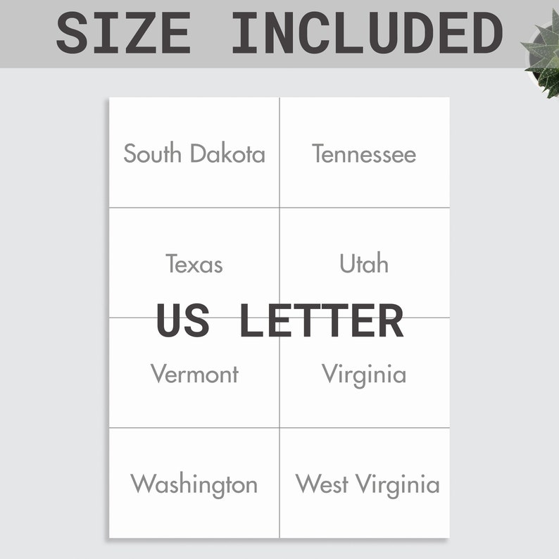 Printable US States and Capitals Flash Cards Educational Activities US ...