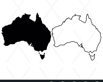 Australia SVG Australia Cut Files Australia Outline SVG Australia ...