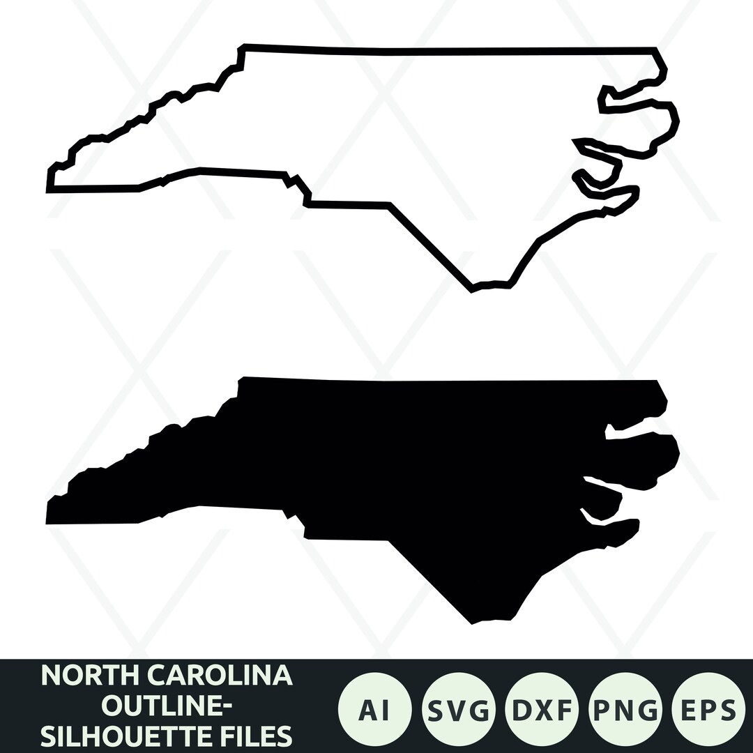 North Carolina Outline SVG Files North Carolina Silhouette SVG Files ...