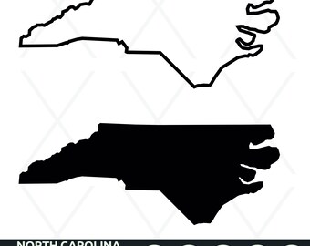 North Carolina Outline SVG Files | North Carolina Cut Files | United ...
