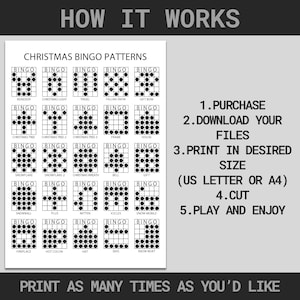 Christmas Bingo Patterns | Printable Christmas Bingo Party Game | 50 ...