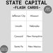 States & Capitals List - Etsy