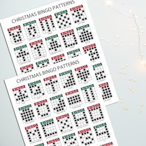 Christmas Bingo Patterns | Printable Christmas Bingo Party Game | 50 ...