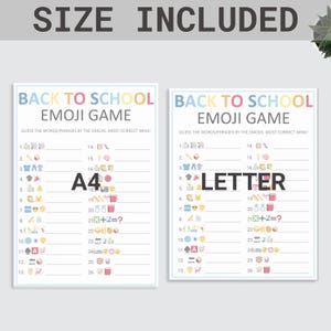 Back to School Emoji Game | School Emoji Quiz | First Day of School ...