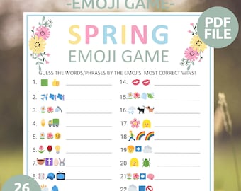 Spring Emoji Game | Spring Emoji Pictionary Game | Spring Emoji ...