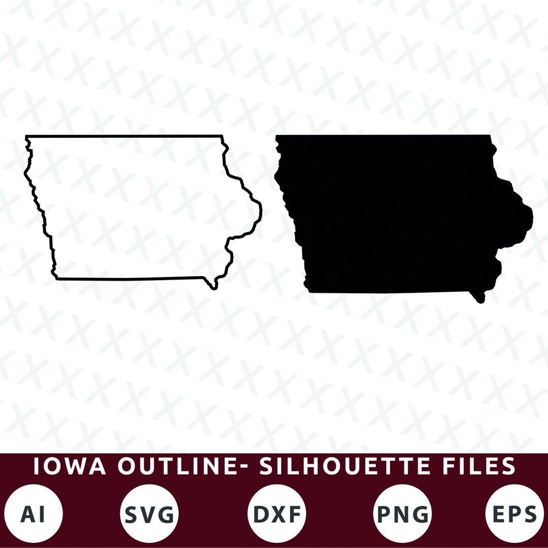 Iowa State Outline SVG Files Iowa Silhouette SVG Files Iowa Cut Files ...