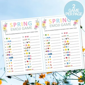 Spring Emoji Game | Spring Emoji Pictionary Game | Spring Activity ...