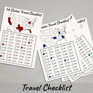 50 US States Checklist | 50 States Challenge | United States Map ...