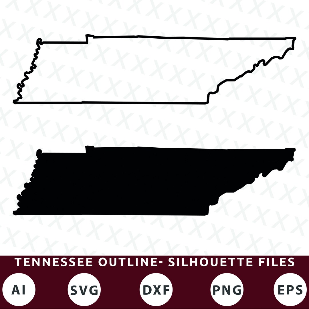 Tennessee Outline SVG Files Tennessee Silhouette SVG Files - Etsy UK