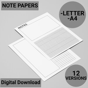 Printable Notes Page | Notes Template | Note Taking | Writing Paper ...