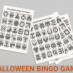 Halloween Bingo Patterns | Printable Holloween Bingo Party Game | 50 ...