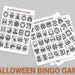 Halloween Bingo Patterns | Printable Holloween Bingo Party Game | 50 ...