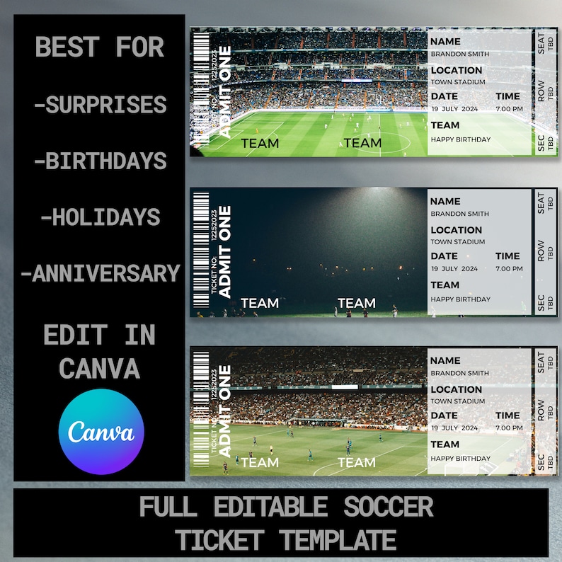 Football Ticket Gift | Football Tickets | Football Birthday Ticket ...