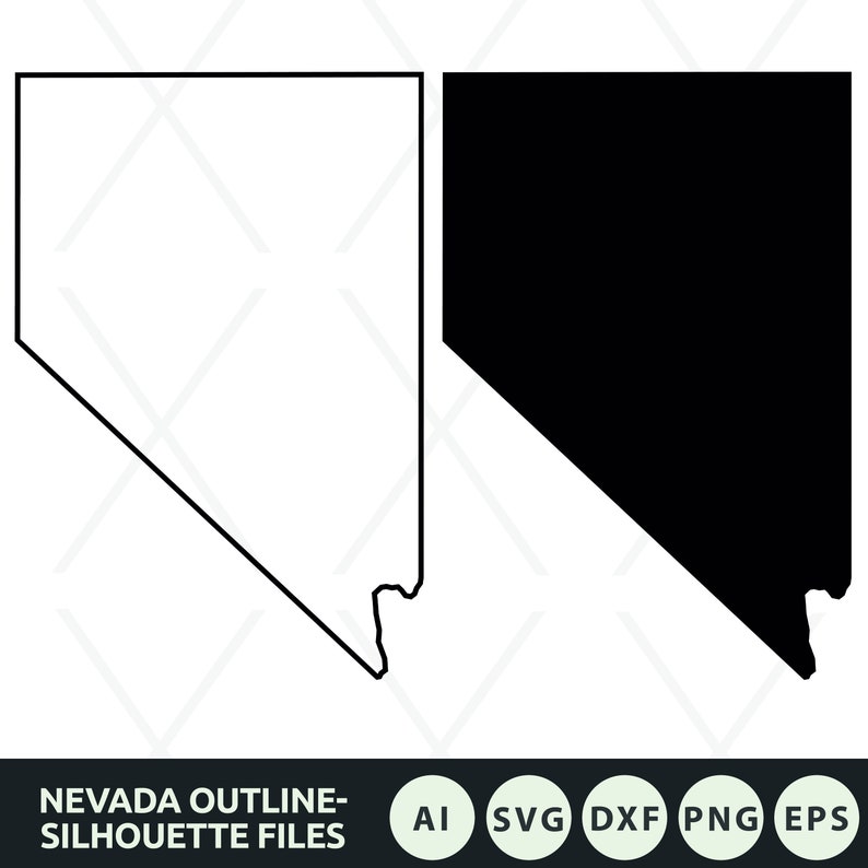 Nevada Outline SVG Files Nevada Silhouette SVG Files Nevada Cut Files ...
