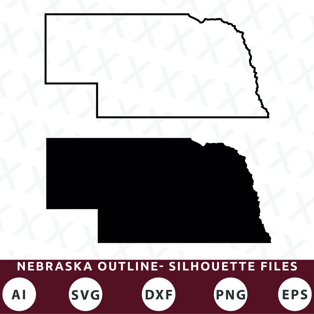Nebraska Outline SVG Files Nebraska Silhouette SVG File Nebraska Cut ...