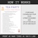 Tea Party Pass the Prize Game | Tea Party Pass the Gift Game | Bridal ...