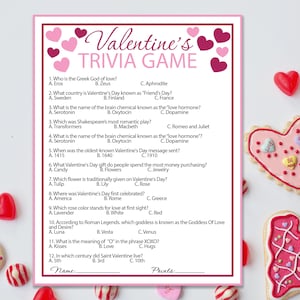 Valentine's Day Trivia Game | Printable Valentine's Day Games ...