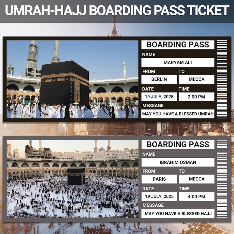 Hajj Boarding Pass | Editable Umrah Mubarak Boarding Pass | Editable Umrah Mubarak Boarding Pass ...