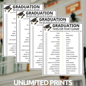 Graduation This or That Group Games | Would the Graduate Rather Game ...