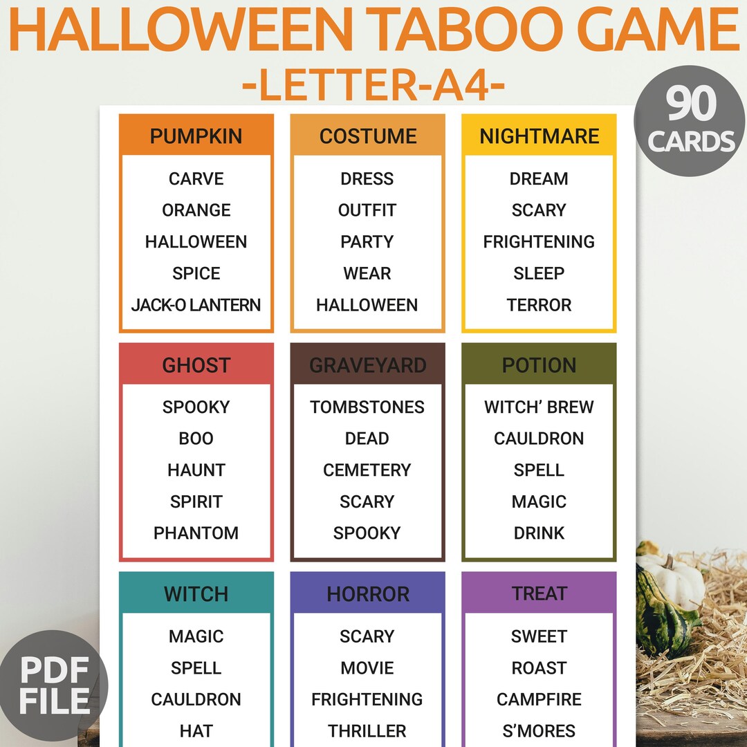 Halloween Taboo Game | Halloween Party Games | Halloween 5-second Game ...