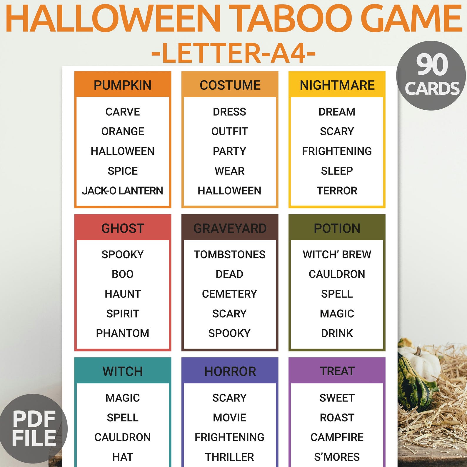 Halloween Taboo Game | Halloween Party Games | Halloween 5-second Game ...