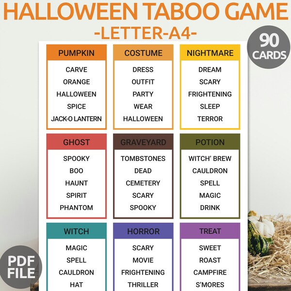 Halloween Taboo Games - Etsy