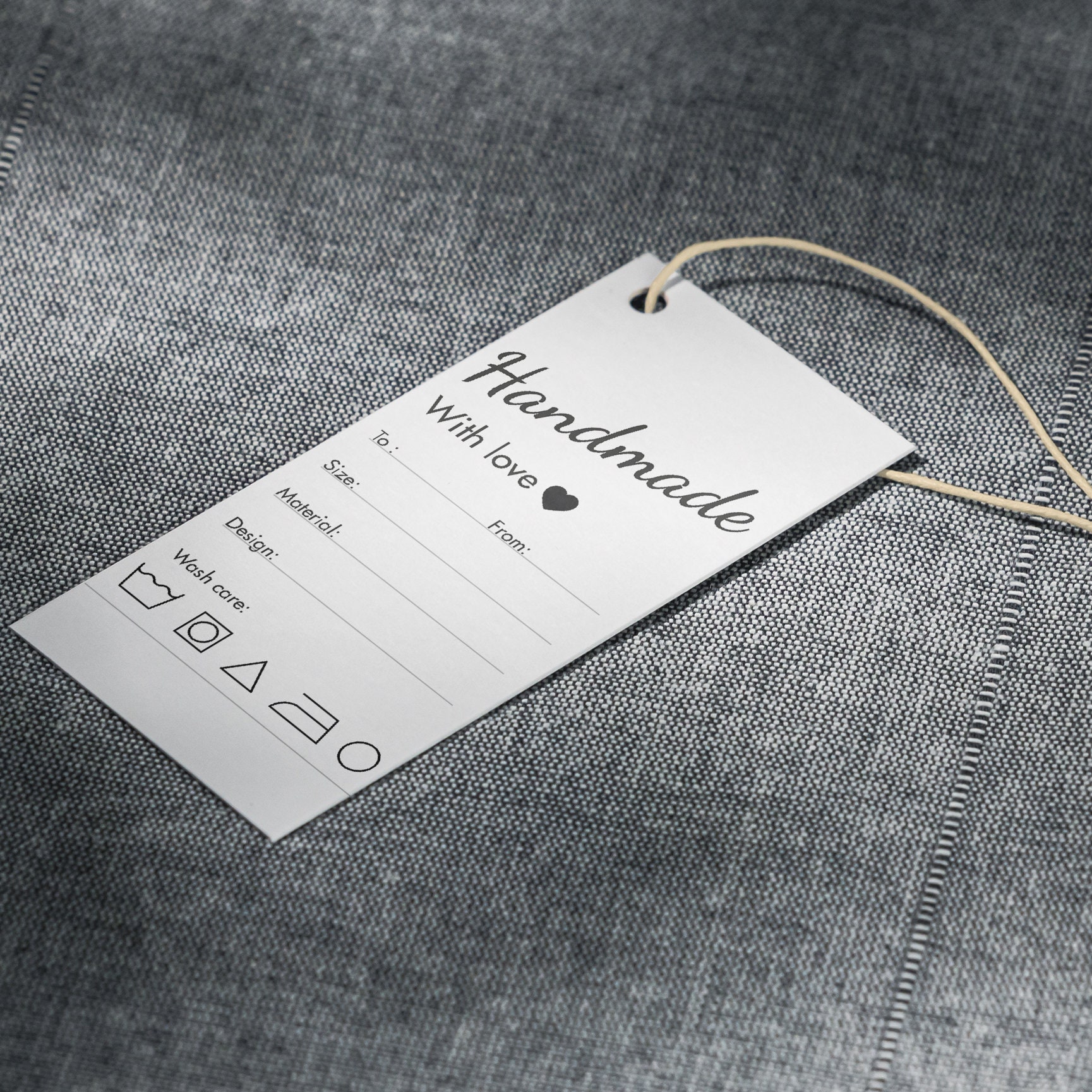 Printable Care Tags Labels Washing Instructions Card Apparel Care ...