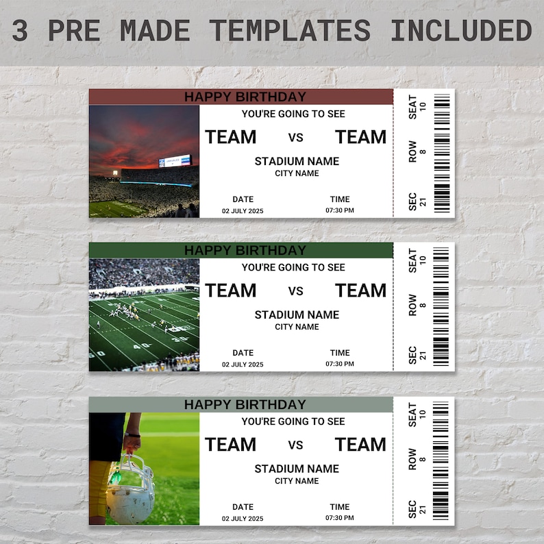 Football Ticket Gift | Football Tickets | Football Birthday Ticket ...