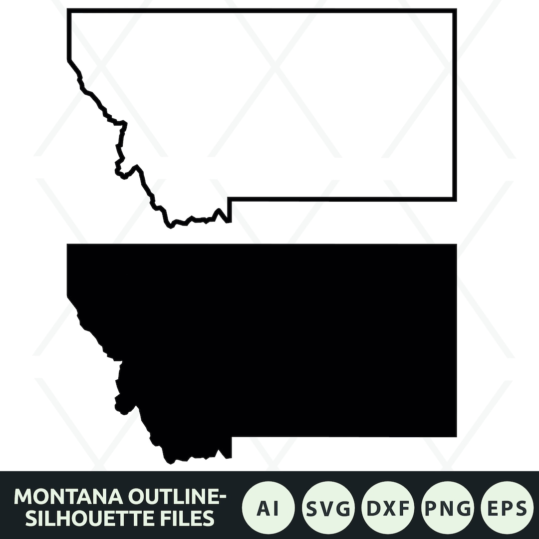Montana Outline SVG Files | Montana Silhouette SVG Files | Montana Cut ...