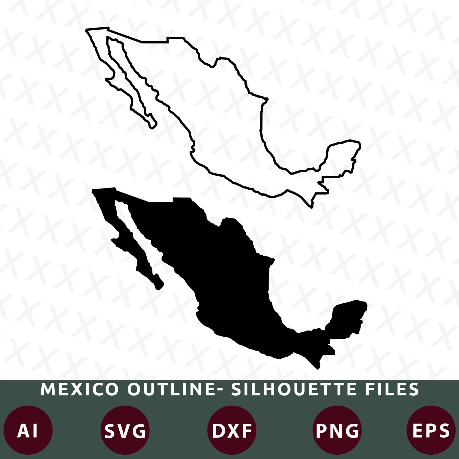 Mexico SVG Mexico Cut Files Mexico Outline SVG Mexico Silhouette SVG ...