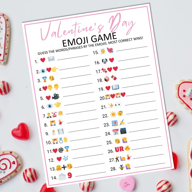 Valentine's Day Emoji Game | Valentines Emoji Game | Fun Valentine's ...