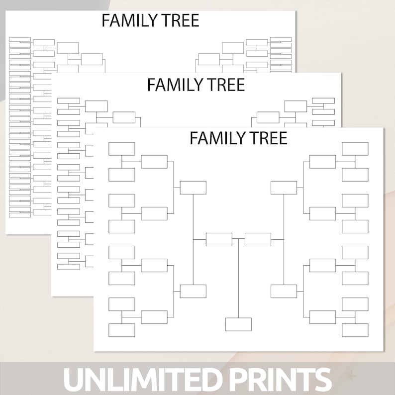 Family Tree Chart | Printable Family Tree Template | Family Tree ...