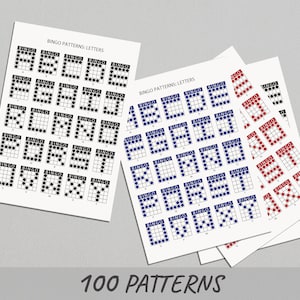 100 Bingo Patterns | Printable Fun Bingo Party Game | Bingo Winning ...