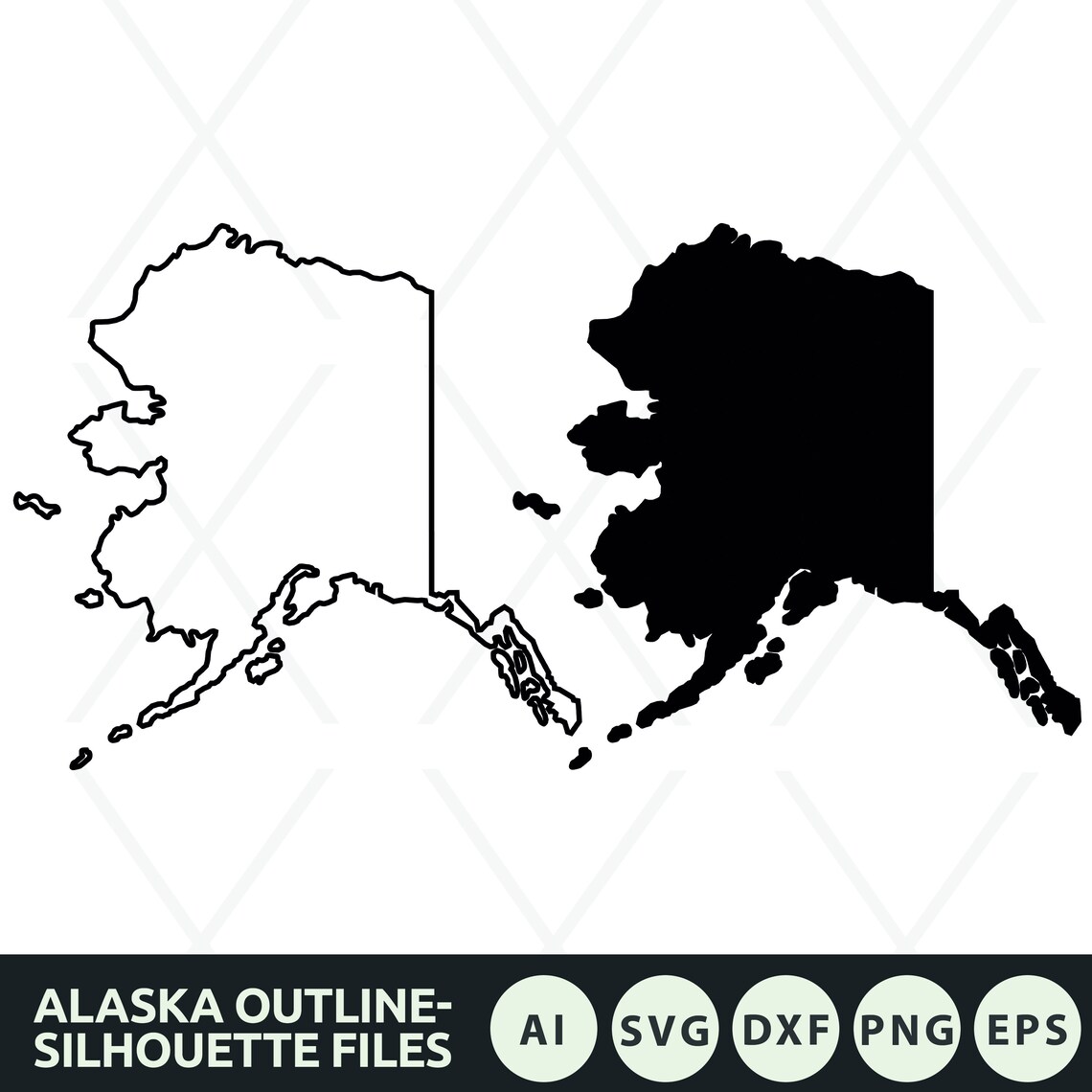 Alaska State Outline SVG Files Alaska Silhouette SVG Files Alaska Cut ...