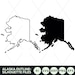 Alaska State Outline SVG Files Alaska Silhouette SVG Files Alaska Cut ...