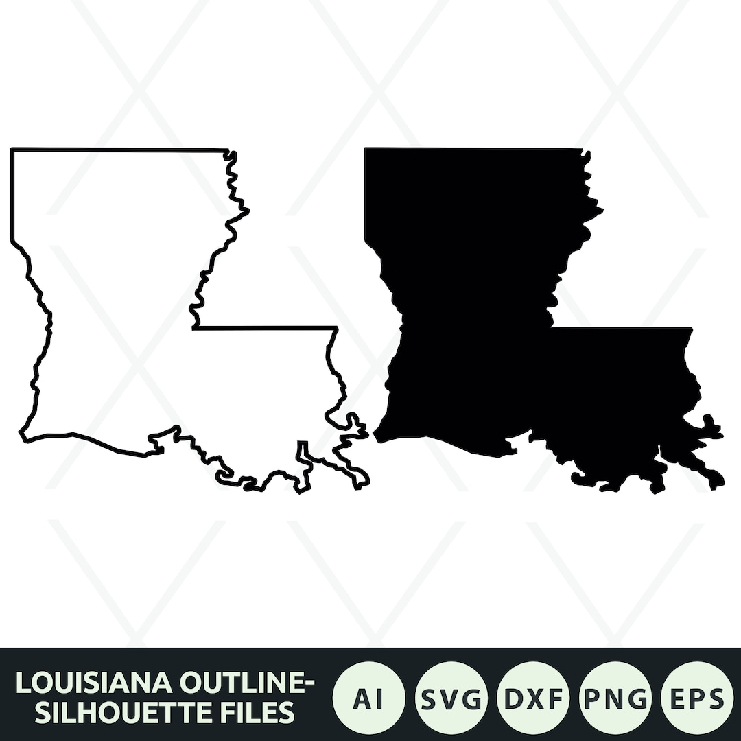 Louisiana Outline SVG Files | Louisiana Silhouette SVG Files ...