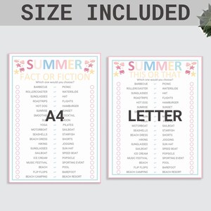 Summer This or That Game | Summer Games | Summer Activities | Printable ...