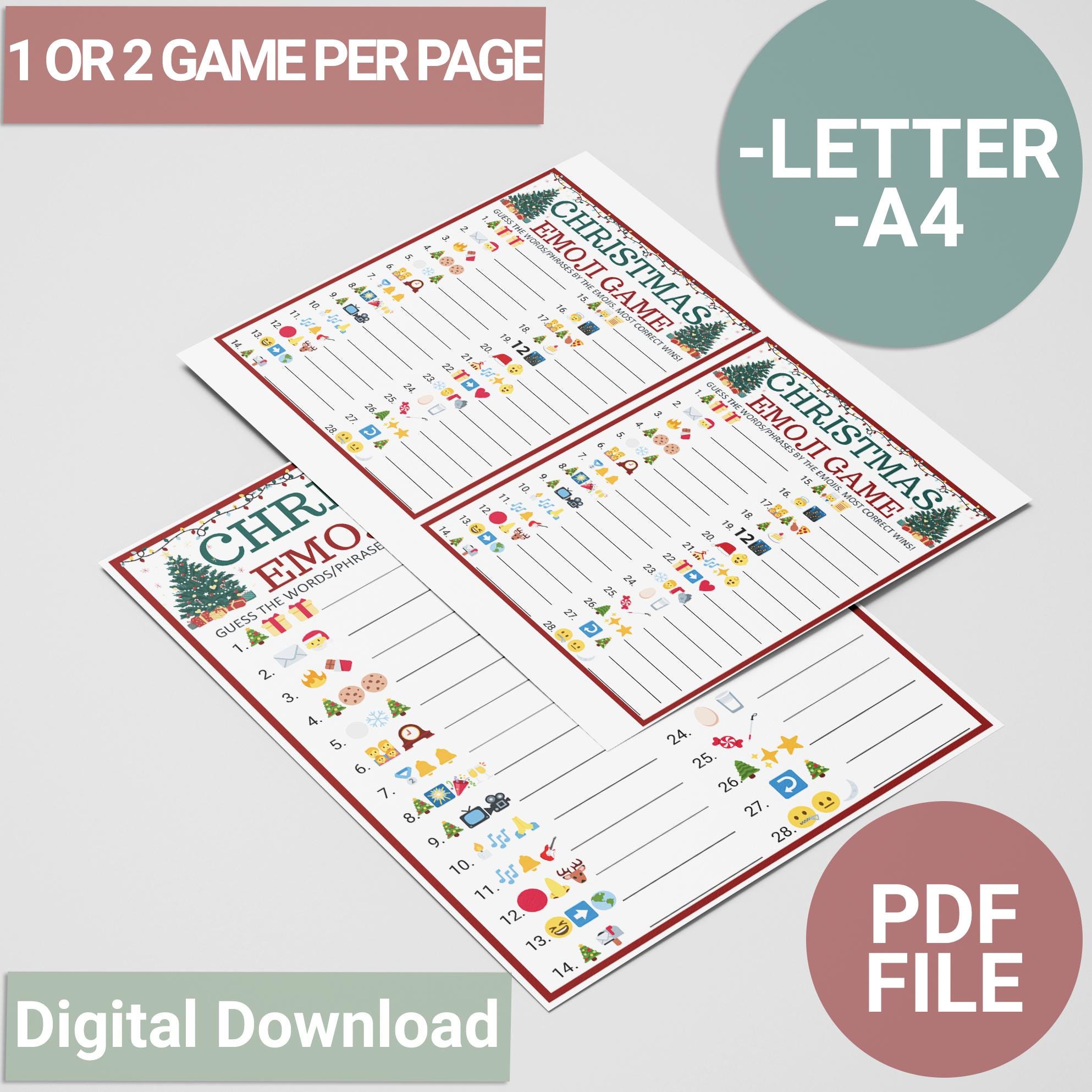 Christmas Emoji Games | Christmas Emoji Pictionary Game | Fun Christmas ...