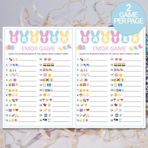 Easter Emoji Pictionary Game | Easter Emoji Game | Printable Easter ...