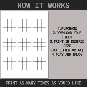 Printable Tic Tac Toe Game | Tic Tac Toe Game Sheet | Game Activity ...