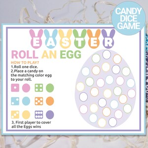 Roll an Easter Egg Game | Printable Easter Roll a Dice Game | Classroom ...