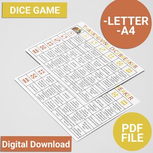 Thanksgiving Table Talk Dice Game | Thanksgiving Table Game ...