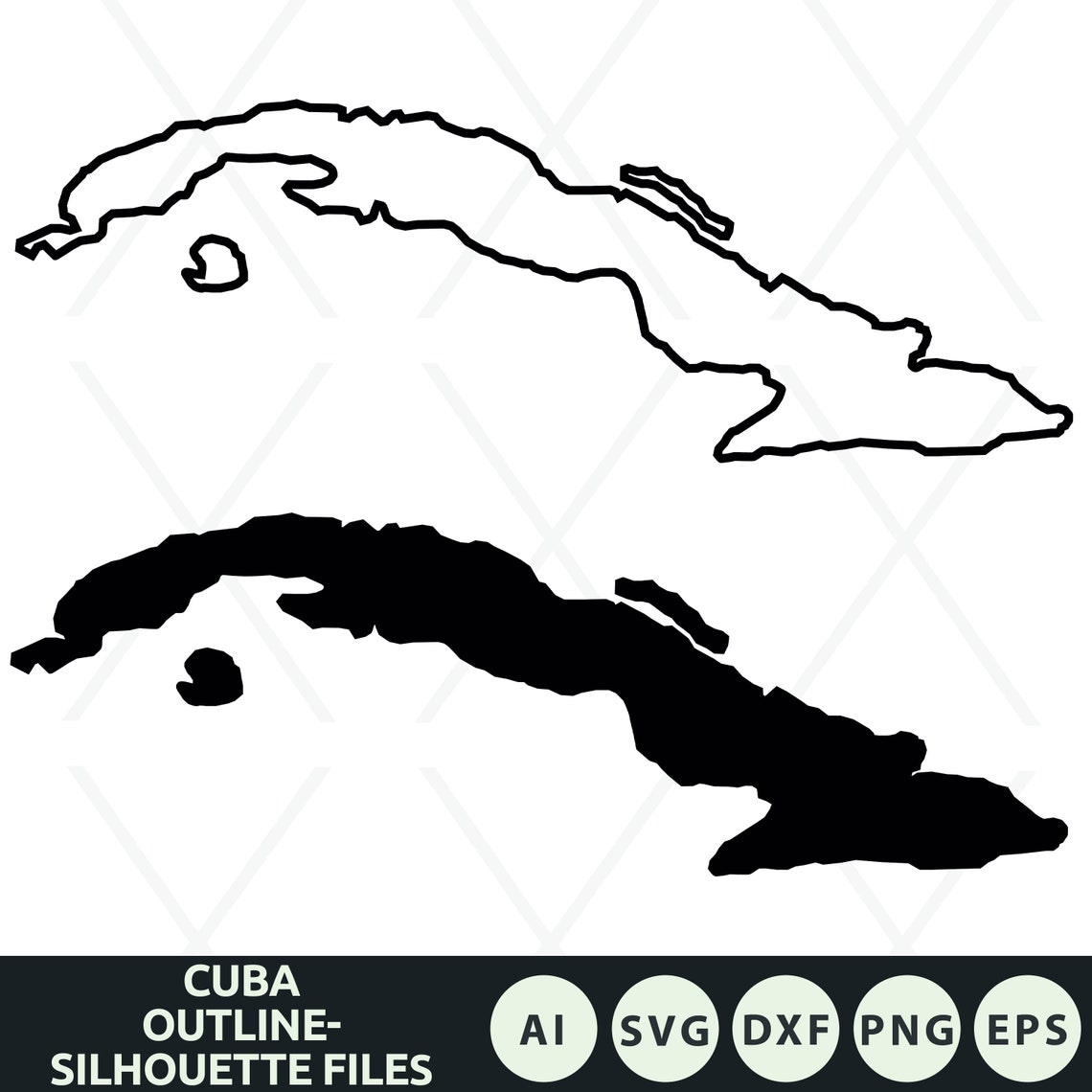 Cuba SVG Files Cuba Cut Files Cuba Outline SVG Cuba Silhouette SVG Cuba ...