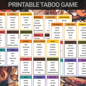 Halloween Taboo Game | Halloween Party Games | Halloween 5-second Game ...